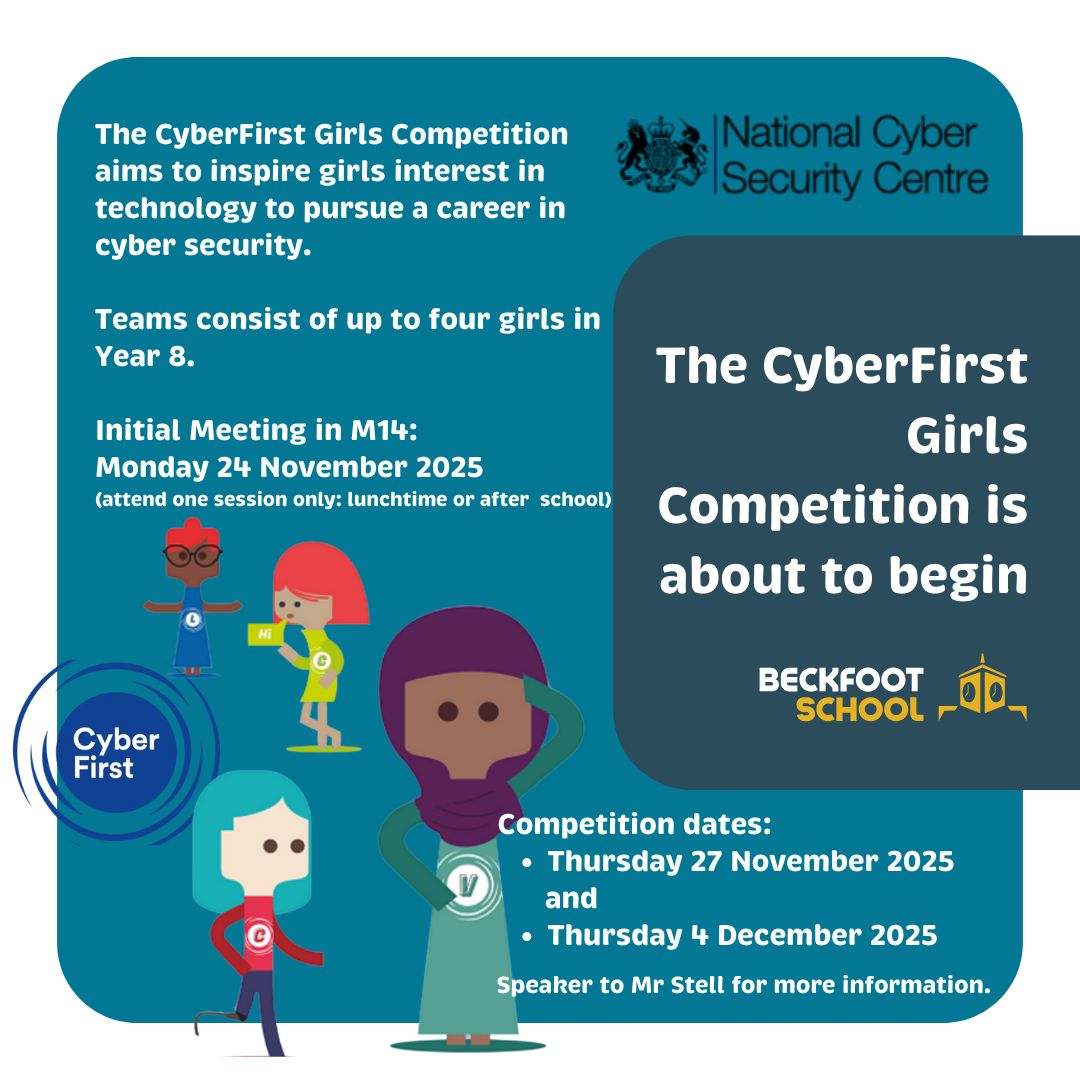 CyberFirst Girls Competition – December 2025 – Beckfoot School